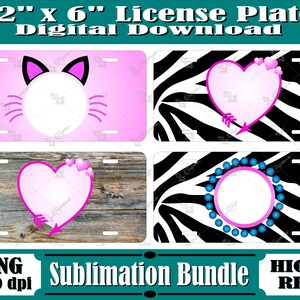 Monogram License Plate Digital Download Designs, Car Tag PNG ...