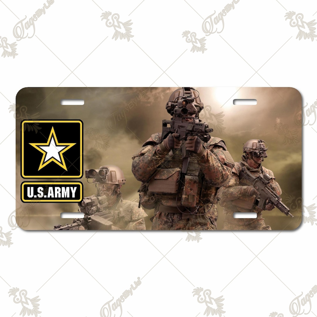 US Army Soldiers License Plate With Optional Matching Key Chain - Etsy