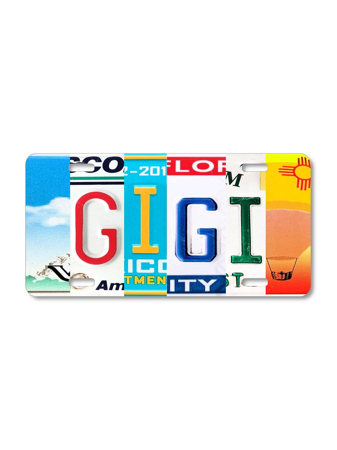 GIGI License Plate Art: Aluminum Car Tag, Grandma Gift - Etsy