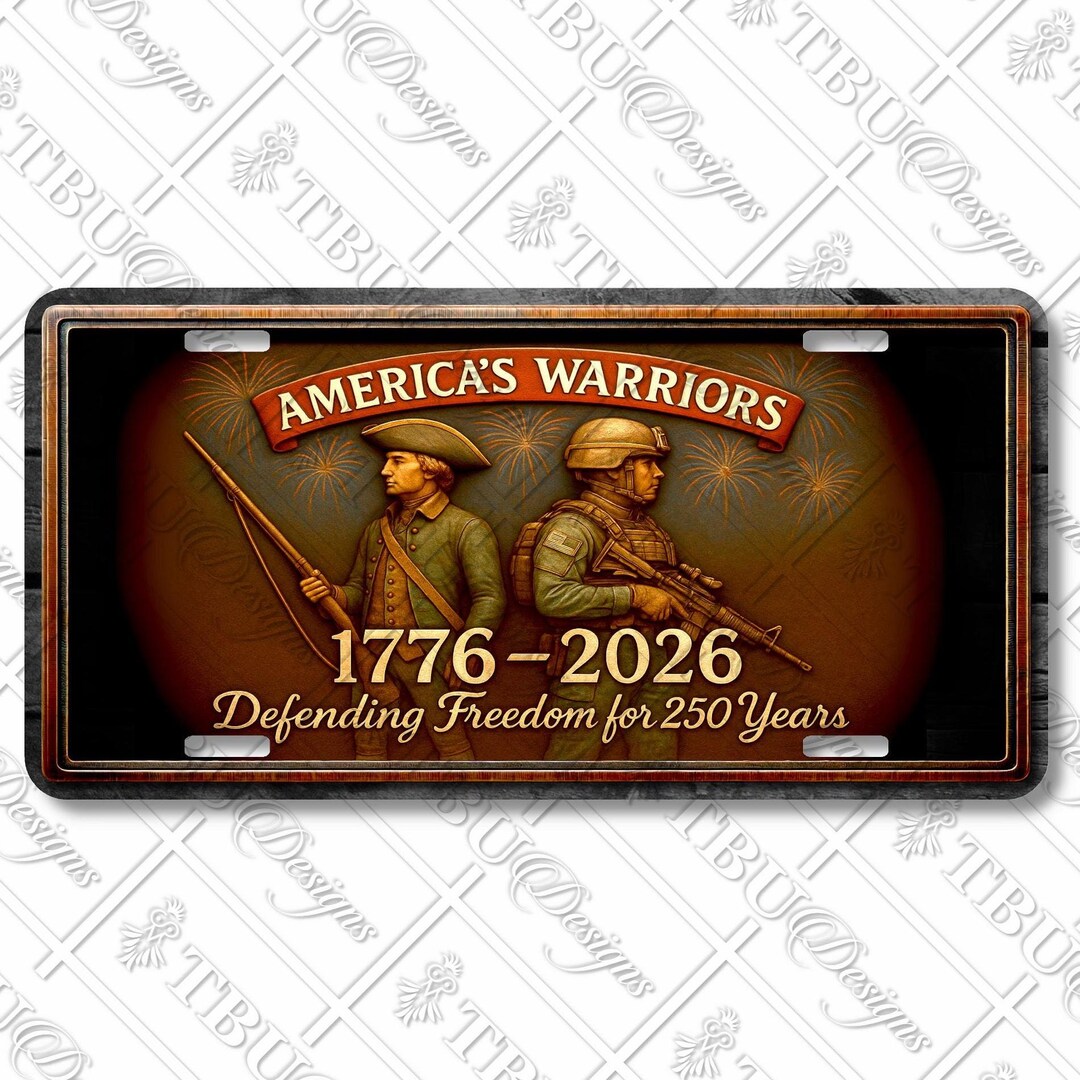 Patriotic Military Tribute License Plate: America's Warriors Aluminum ...