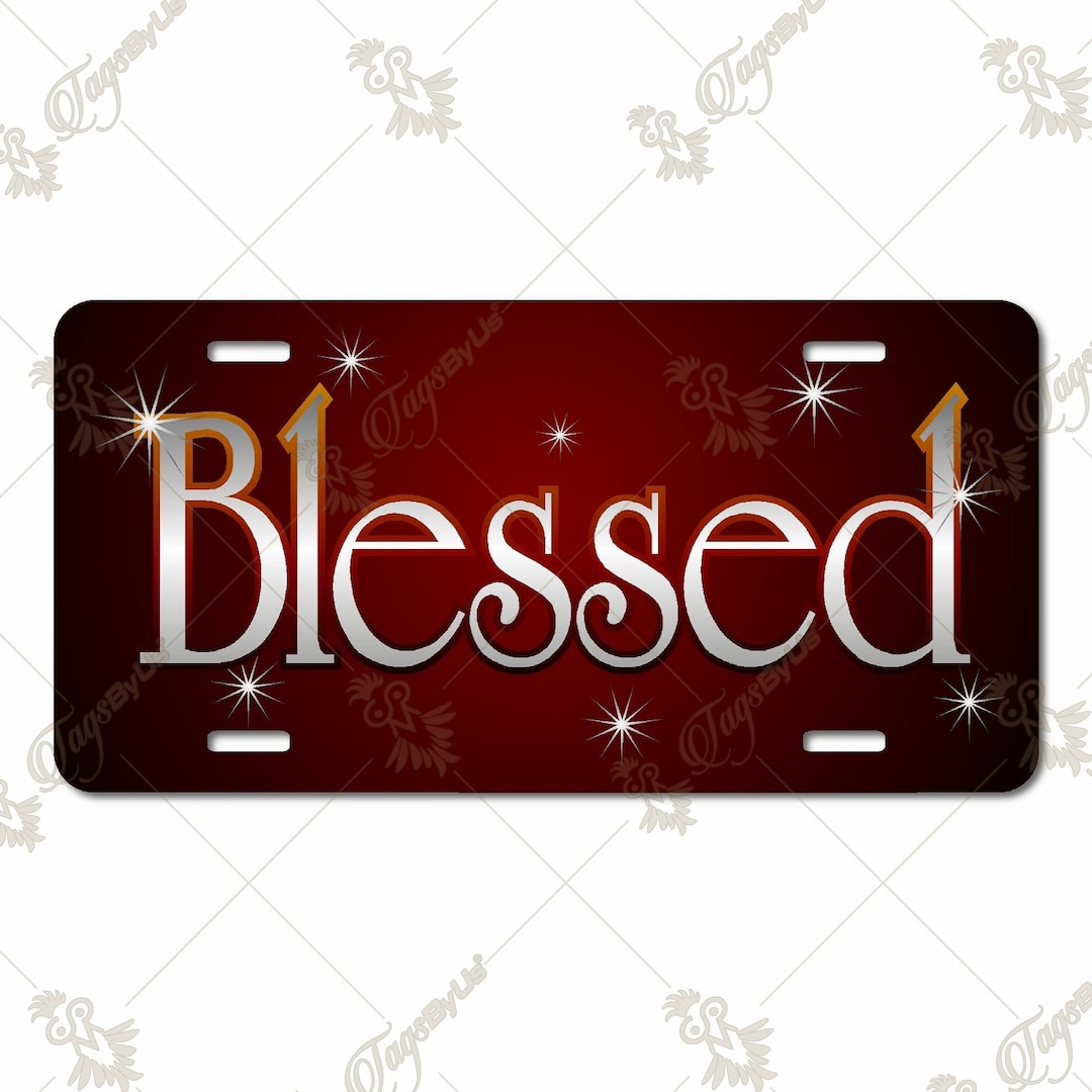 Blessed License Plate With Optional Matching Key Chain - Etsy