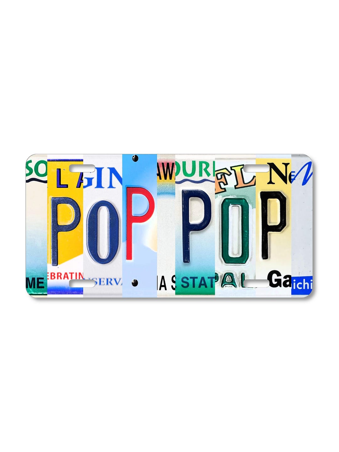 POP POP License Plate Art, Grandpa Gift, Father's Day Car Tag - Etsy