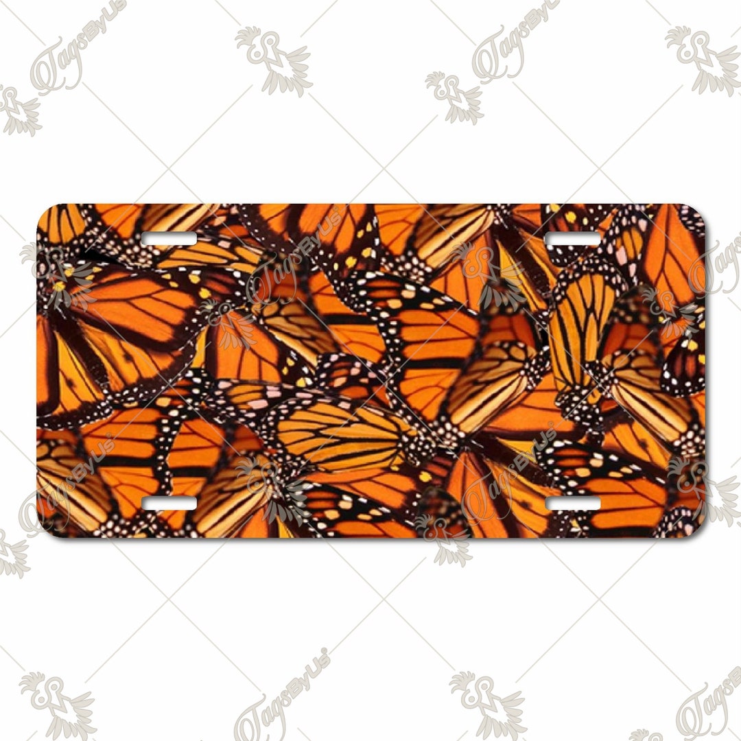 Monarch Butterfly License Plate With Optional Matching Key Chain - Etsy