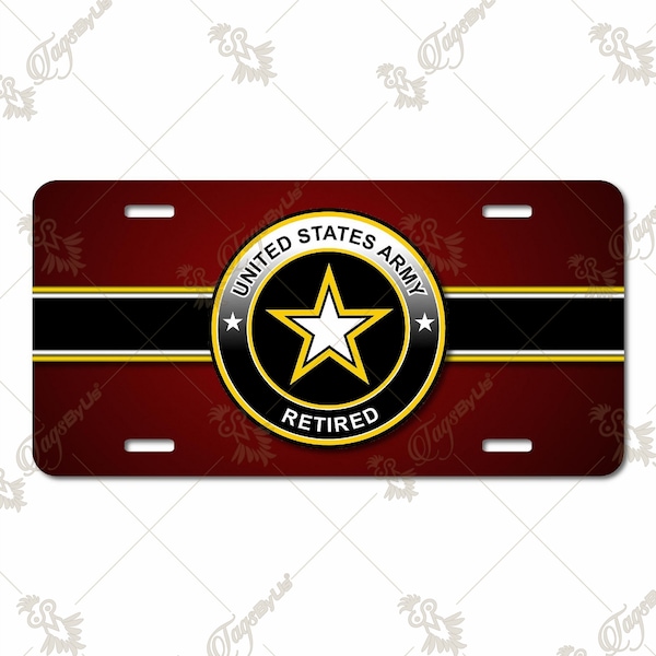 Army Retired License Plate Frame - Etsy