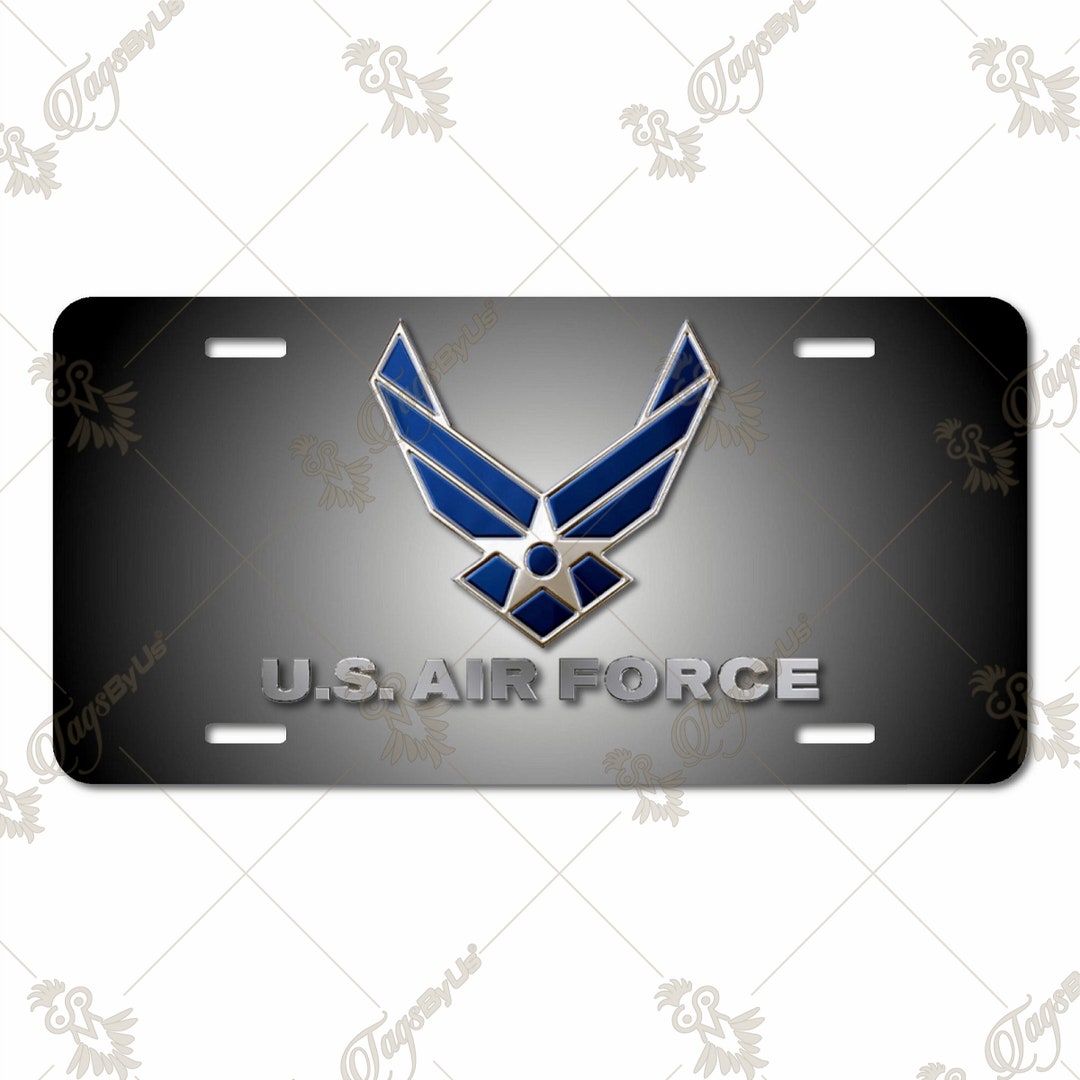 US Air Force Symbol License Plate With Optional Matching Key Chain - Etsy