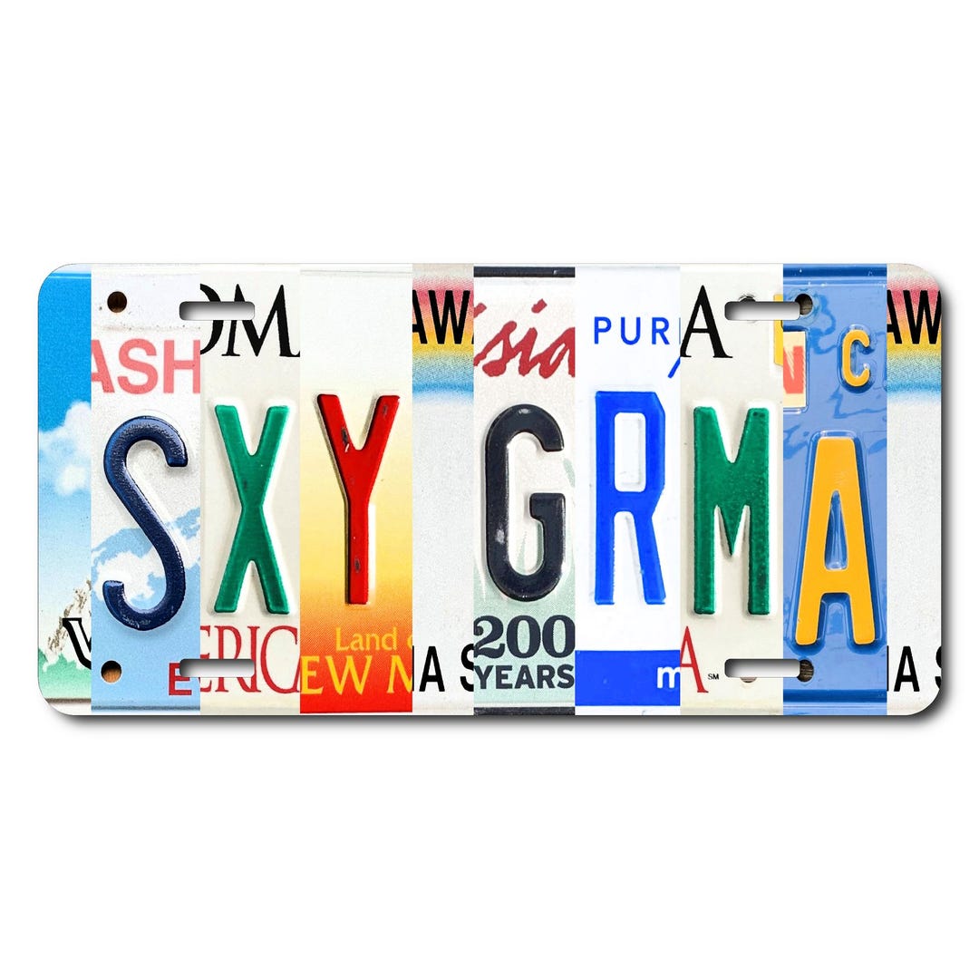 Sexy Grandma License Plate – Fun Letter Art Aluminum Car Tag Wall Décor ...