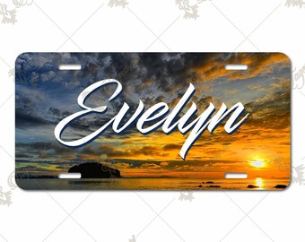 Sunset License Plate - Etsy