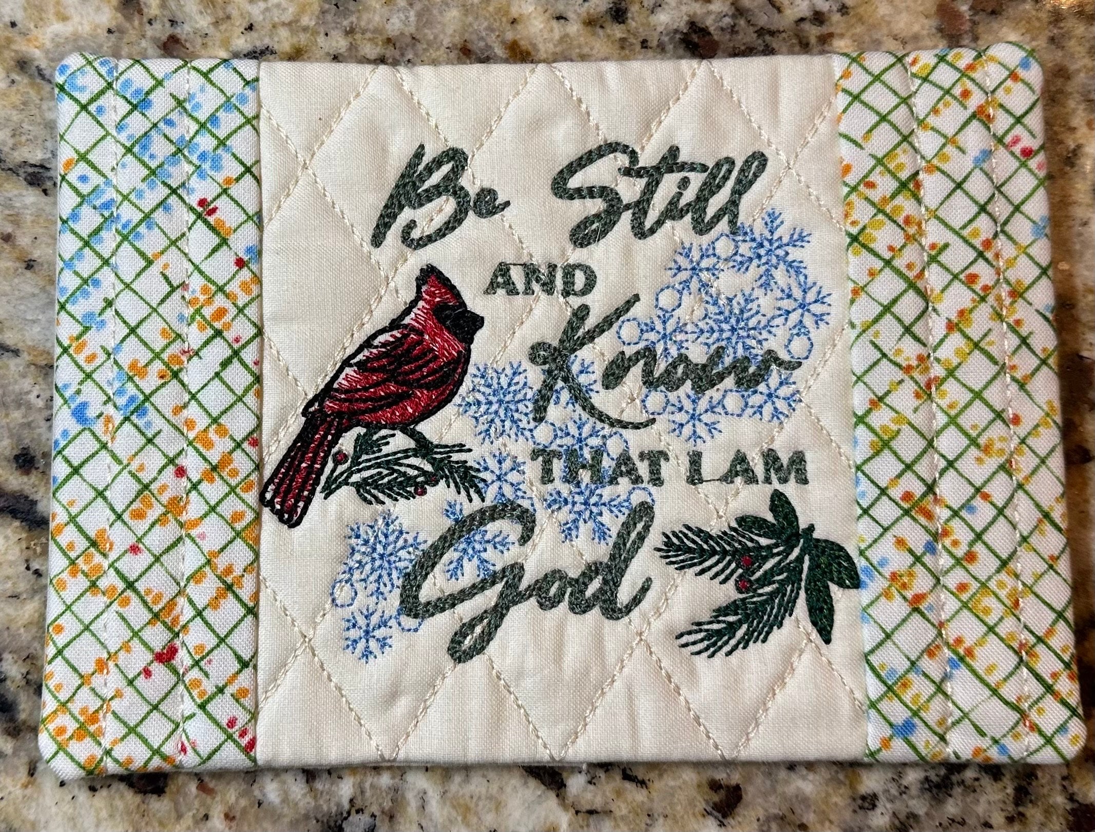 Mug Rug With Cardinal Inspirational Message “be Still and Know That I ...