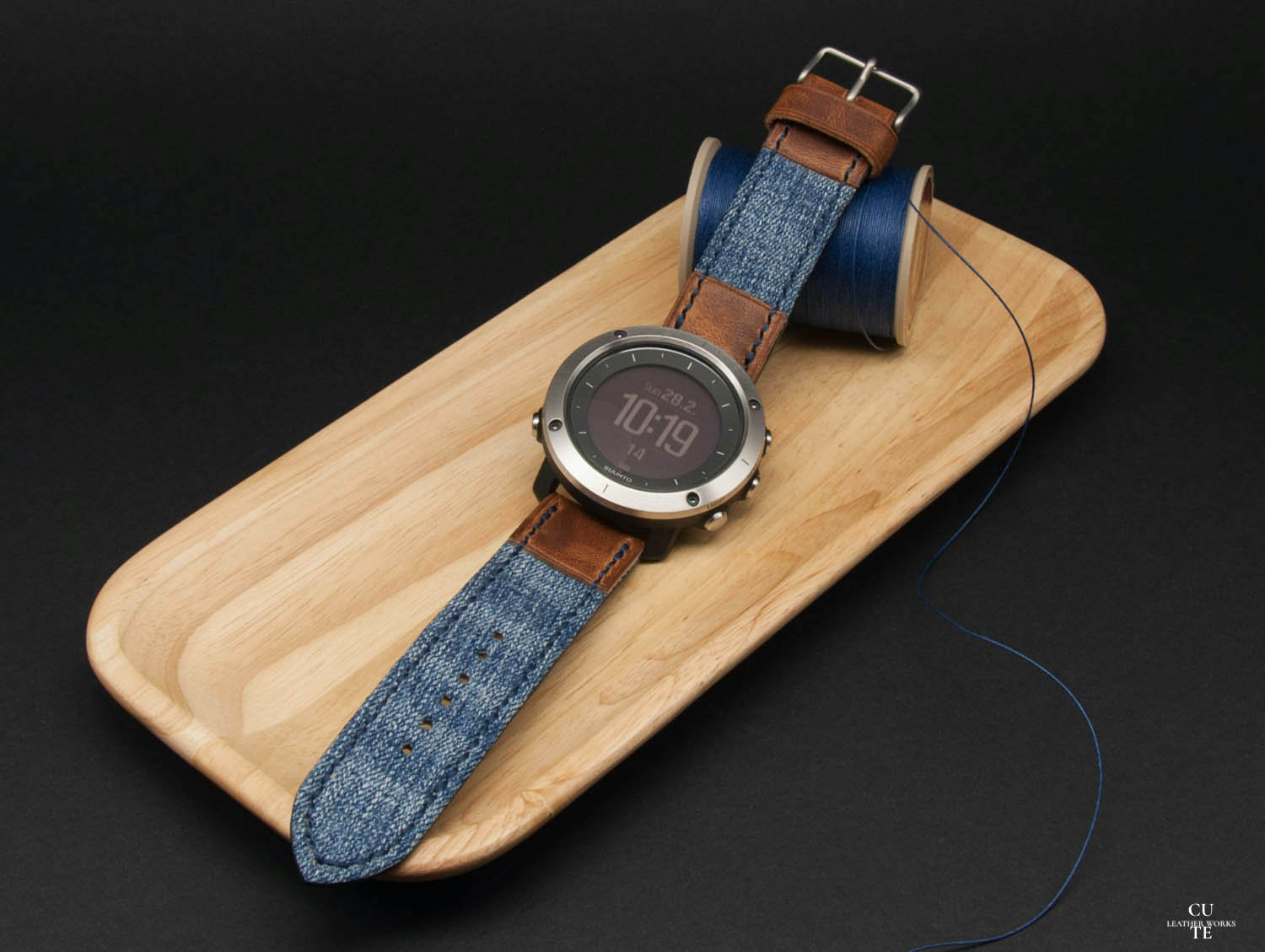 Leather Watch Band, Leather Watch Strap, Denim Watch Band, Horween ...