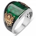 925 Sterling Silver Turkish Handmade Jewelry Emerald Men's - Etsy Canada