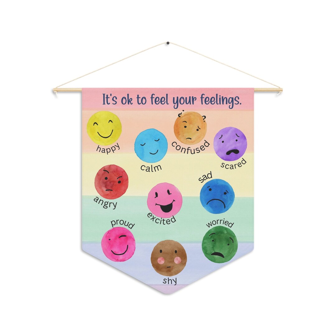 Feelings Sign, Mini It's Ok to Feel Your Feelings Tapestry, Calming ...