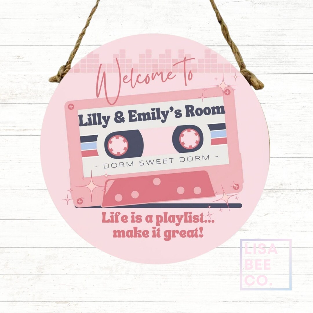 Dorm Door Sign, Dorm Room Essentials, Dorm Door Name Sign, High School ...