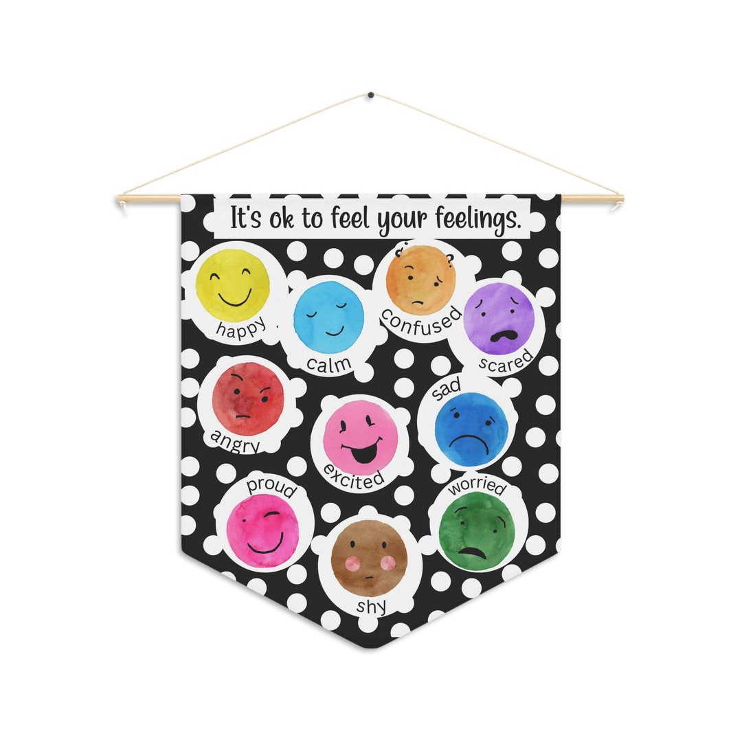 Feelings Sign, Mini It's Ok to Feel Your Feelings Tapestry, Calming ...