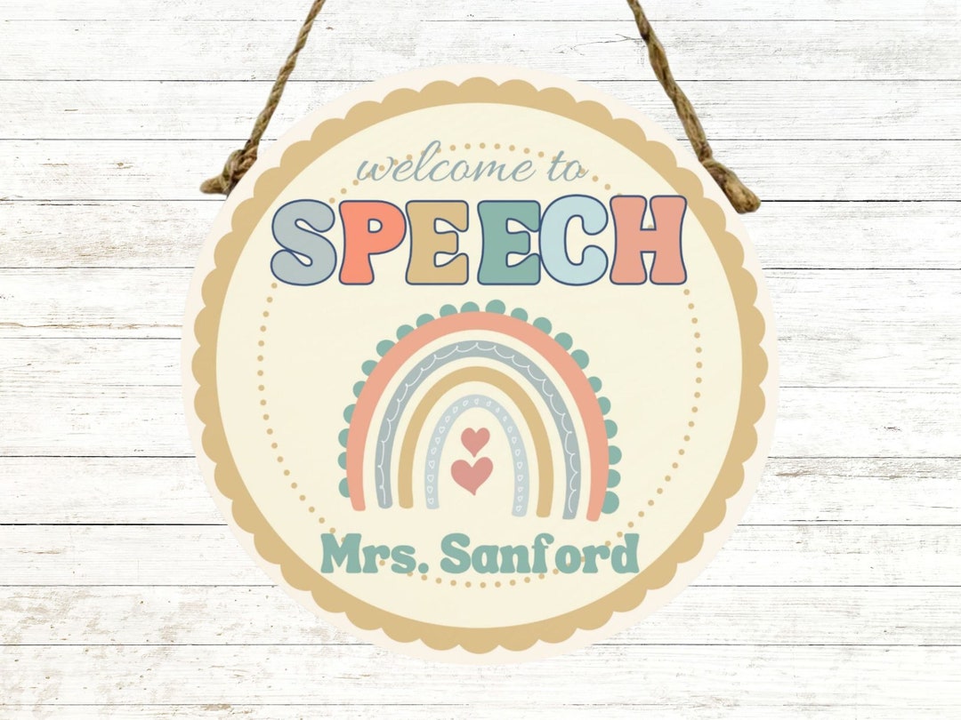Speech Therapy Room Sign: Boho Classroom Decor, SLP Gift - Etsy