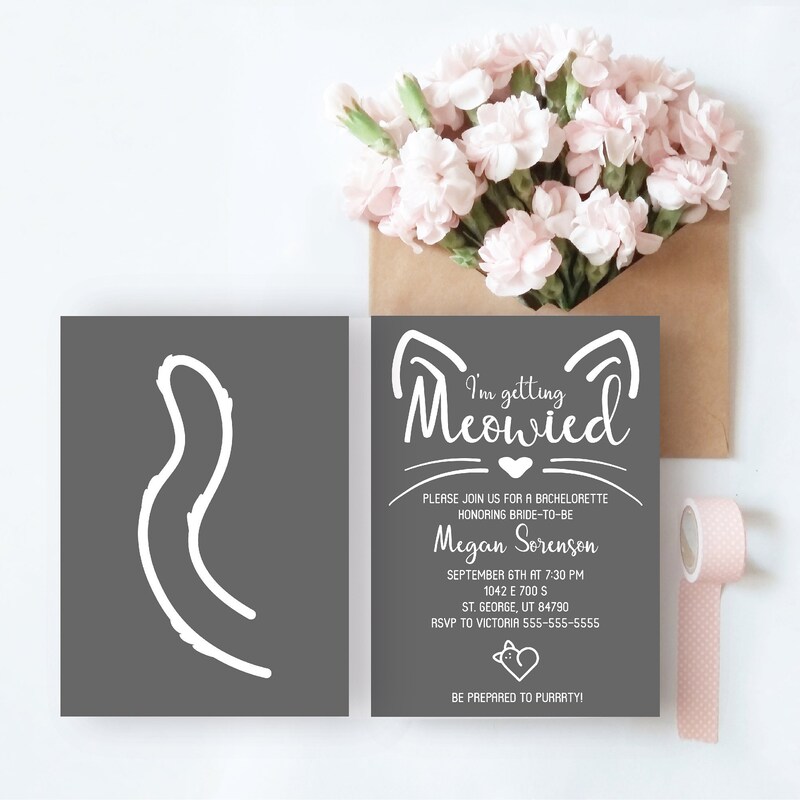 Cat Themed Wedding Invitations - Etsy
