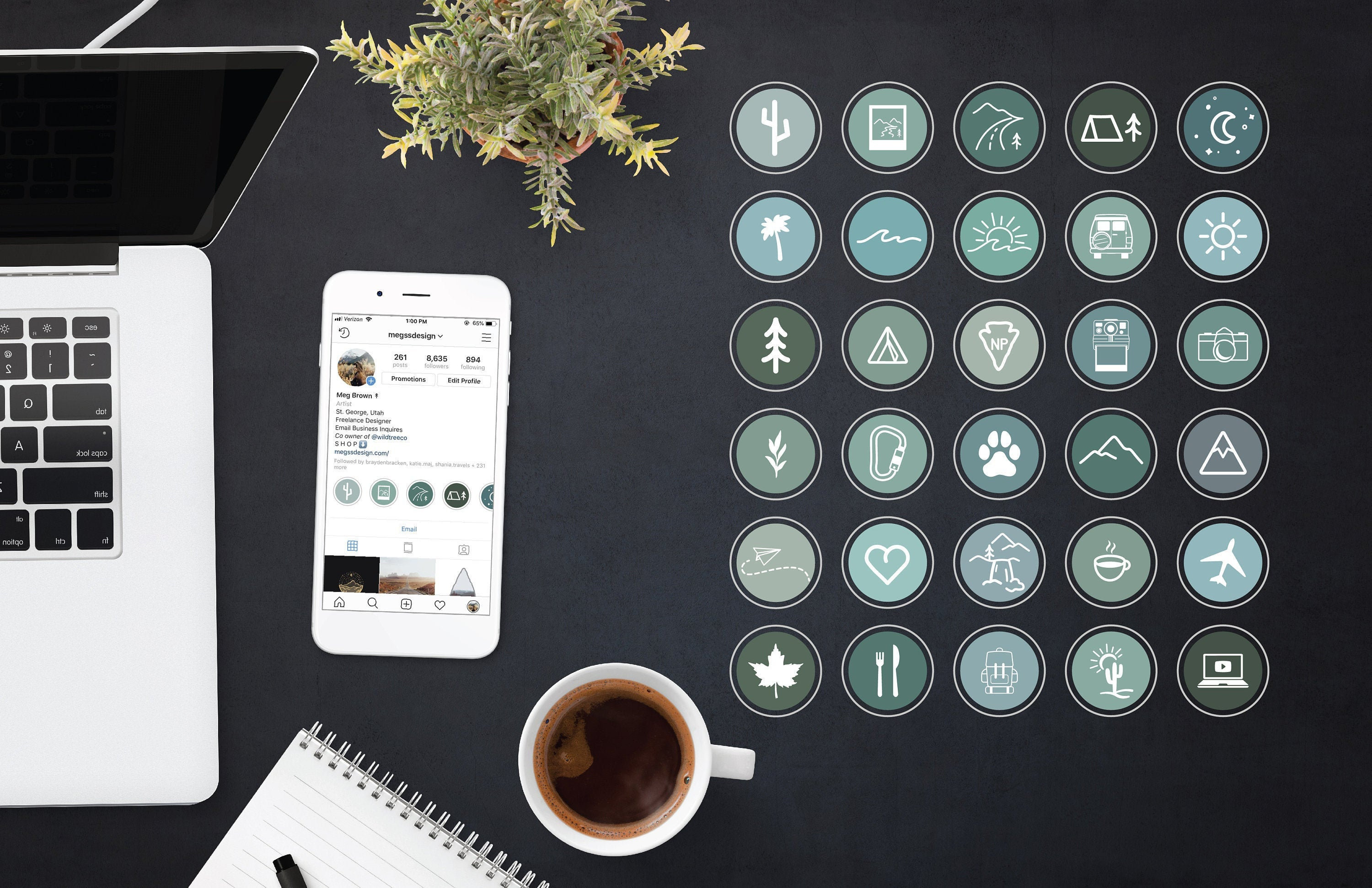 30 Instagram Highlights / App Icons Iphone Widgets Blue - Etsy