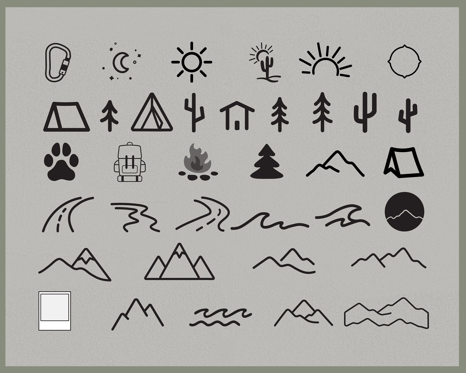 Outdoor Logo Design Pack and 36 Elements | Shirts, Logos, Products - Etsy