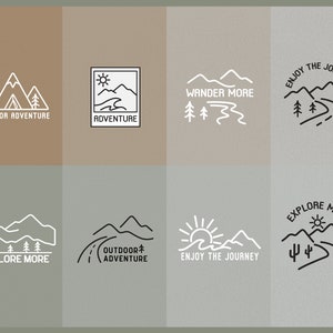 Outdoor Logo Design Pack and 36 Elements | Shirts, Logos, Products - Etsy