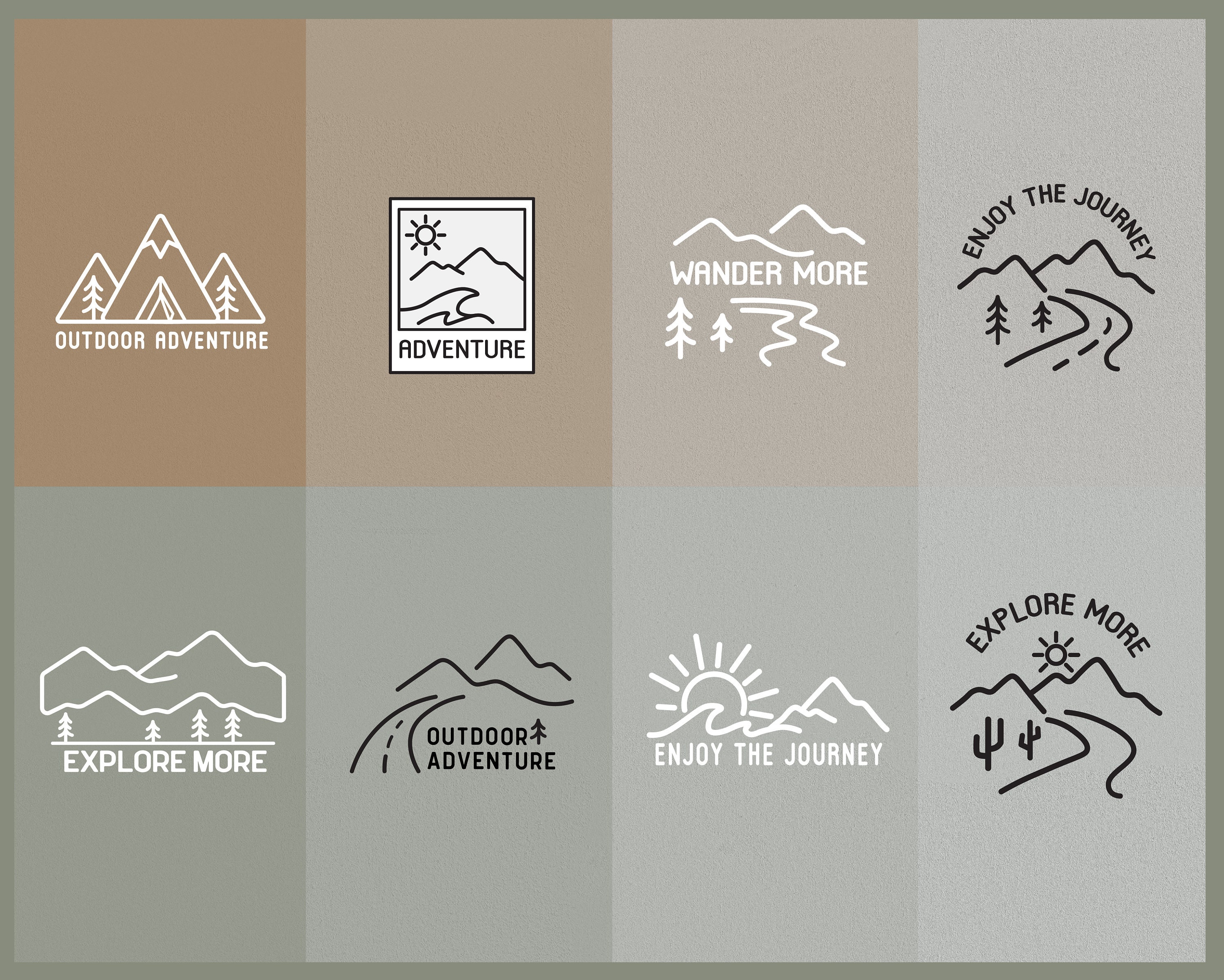 Outdoor Logo Design Pack and 36 Elements | Shirts, Logos, Products - Etsy