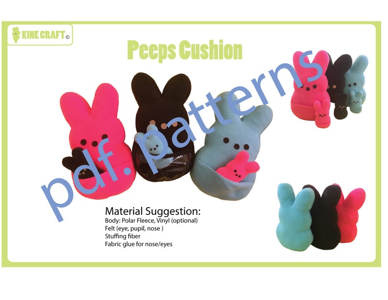 Peeps Cushion Patterns - Etsy