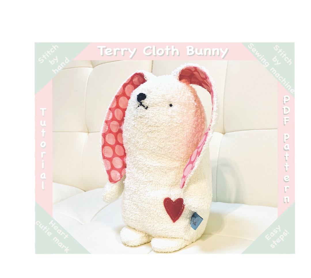100% Terry Cloth Bunny Plush PDF Patterns and Tutorial - Etsy