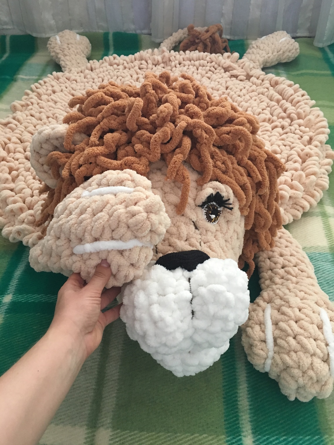 Crochet Lion Rug Safari Nursery Decor - Etsy