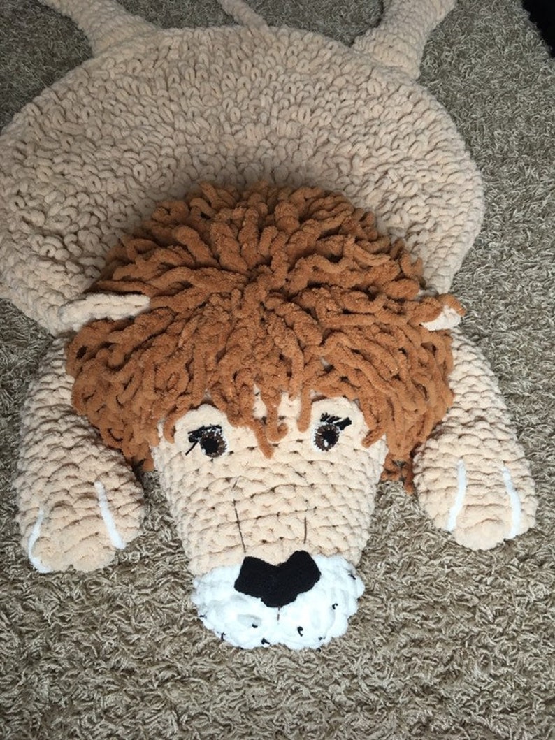 Baby room decor Plush lion play mat jungle nursery decor | Etsy