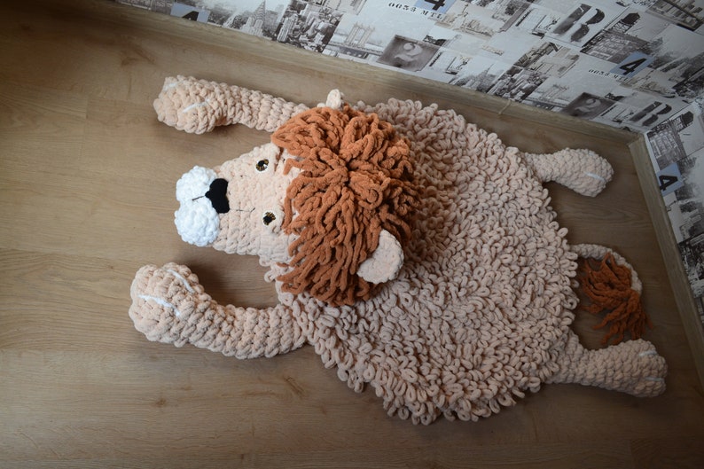 Crochet Lion Rug, Safari Nursery Decor - Etsy