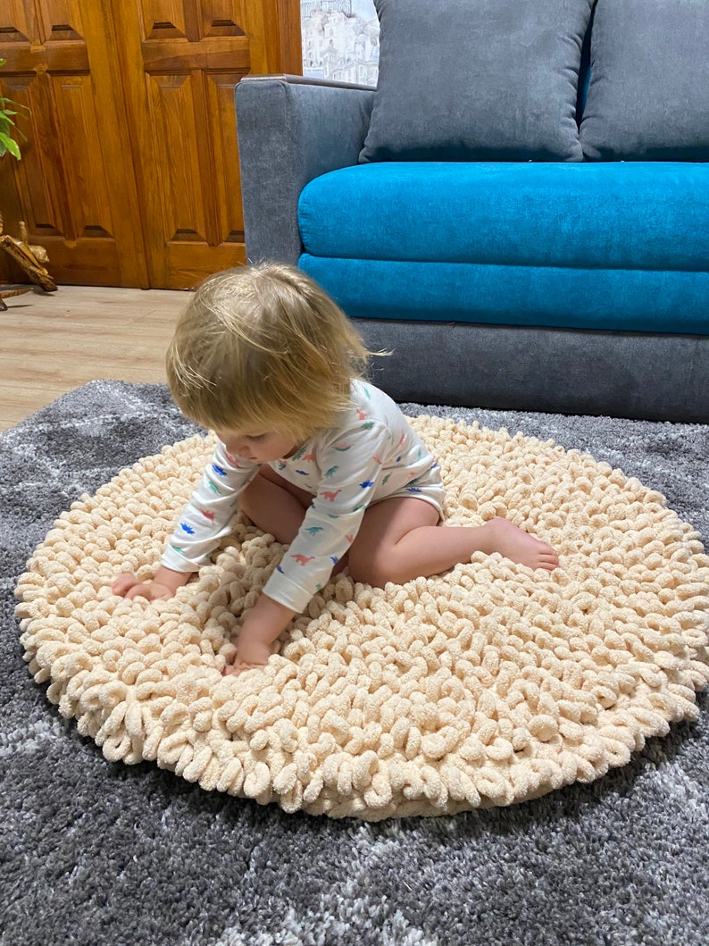 Modern Round Rug Montessori Furniture Scandinavian Nursery - Etsy