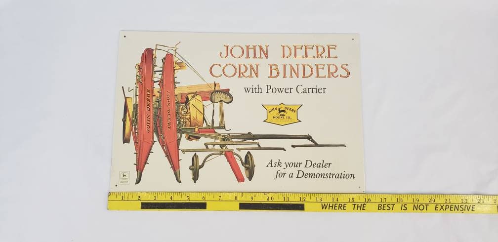 John Deere Corn Binders Metal Sign - Etsy