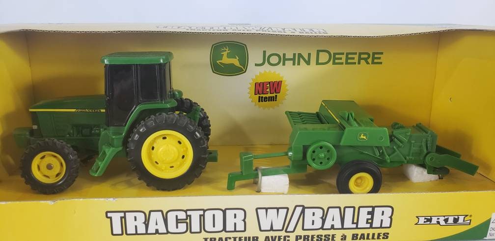 John Deere Tractor With Baler Diecast 1:32 - Etsy