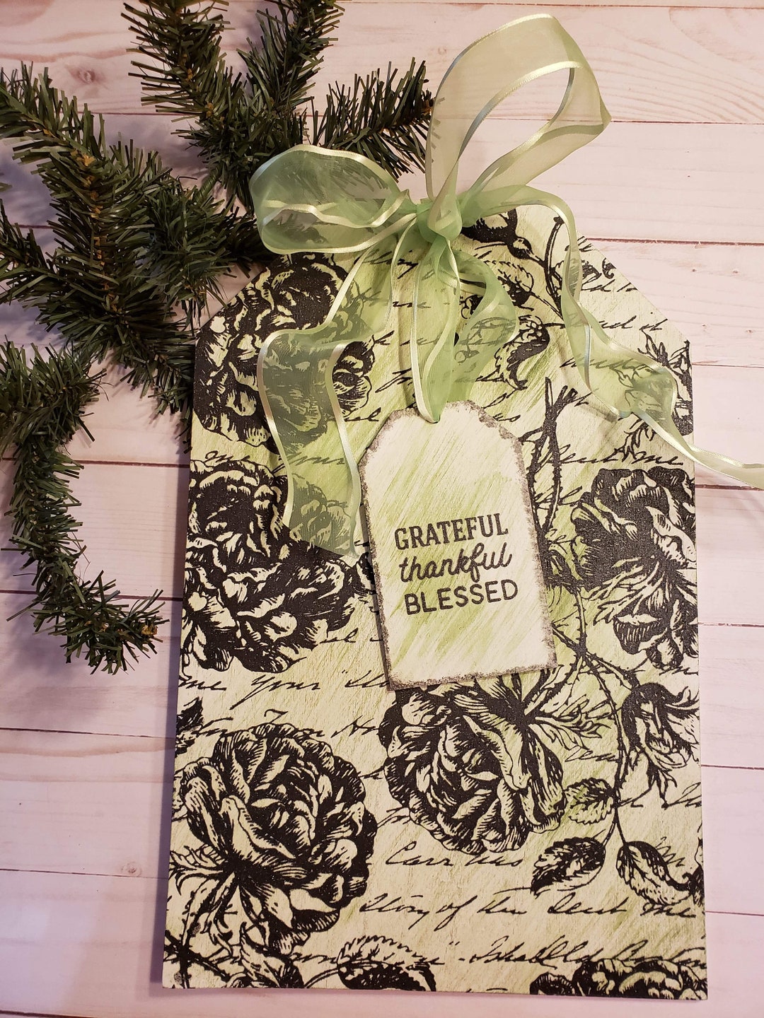 Grateful, Thankful, Blessed Tag - Etsy