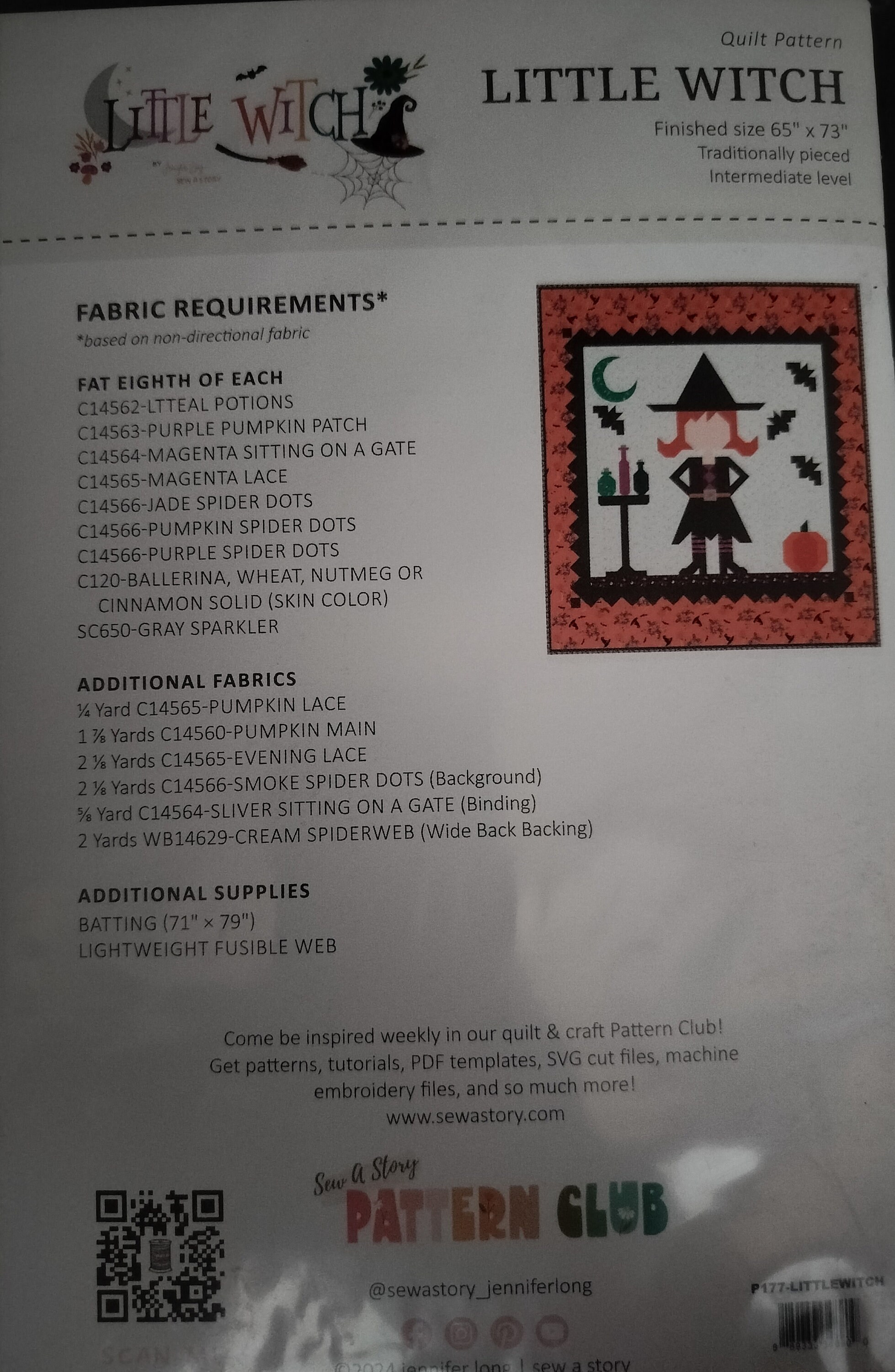 Jennifer Long Little Witch Quilt Pattern - Etsy