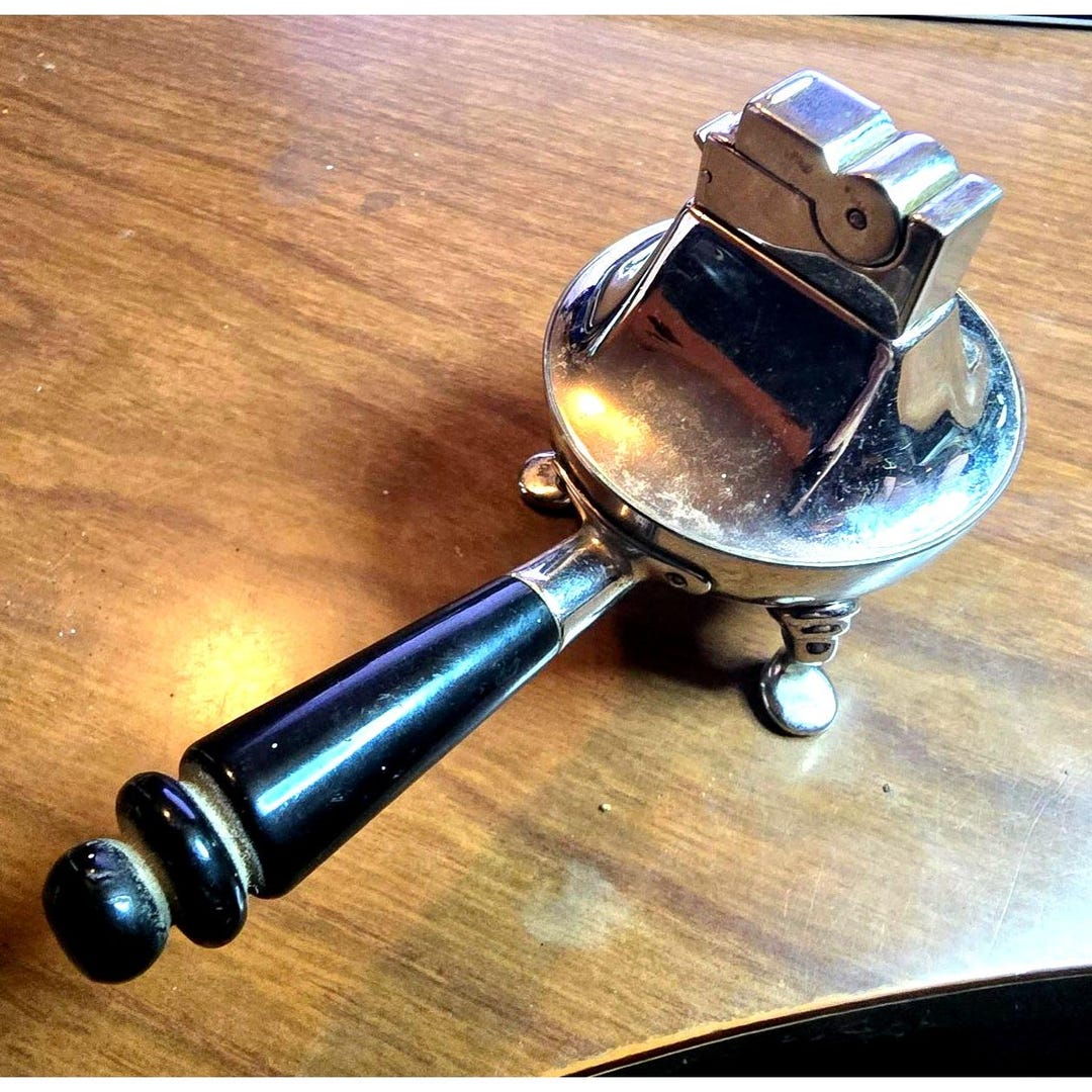 Vintage Jasco Chrome & Bakelite Table Lighter Ashtray - Etsy