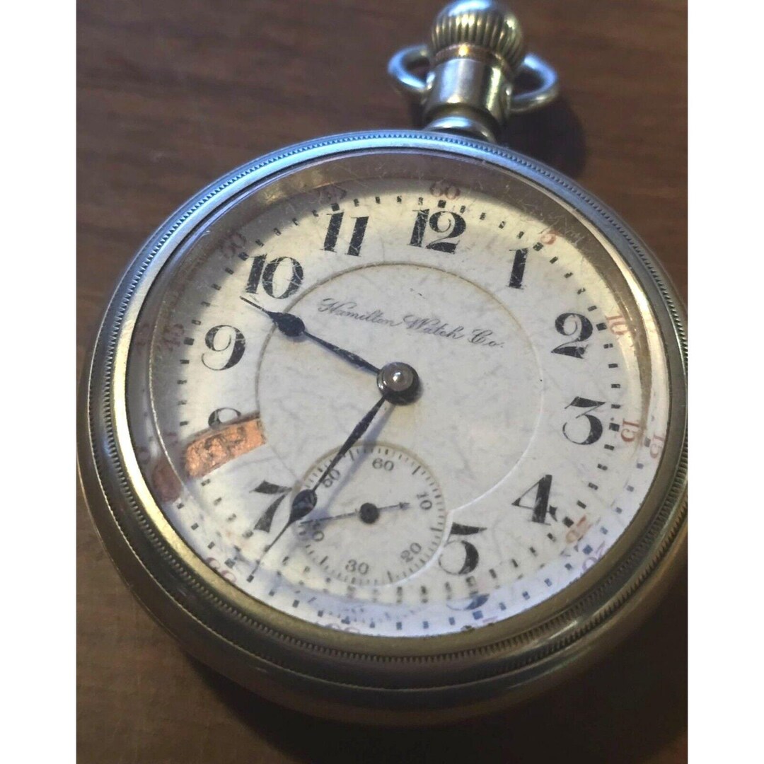 Antique Hamilton Watch Co. Pocket Watch With Silver Case & Regular ...