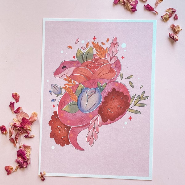 Snake Art Print - Etsy