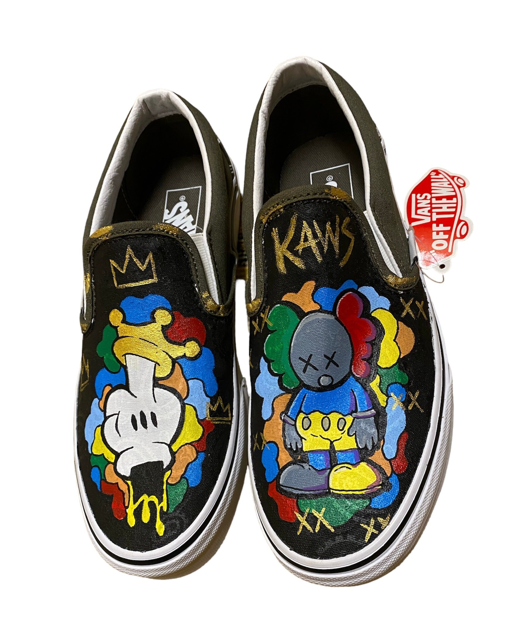 Vans Slip on Kaws Handpainted Custom - Etsy