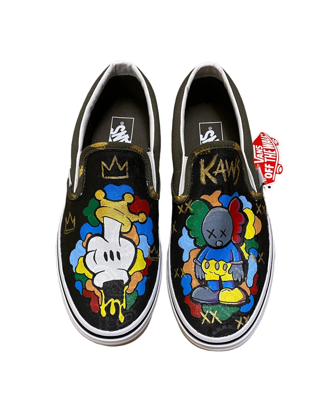 Vans Slip on Kaws Handpainted Custom - Etsy