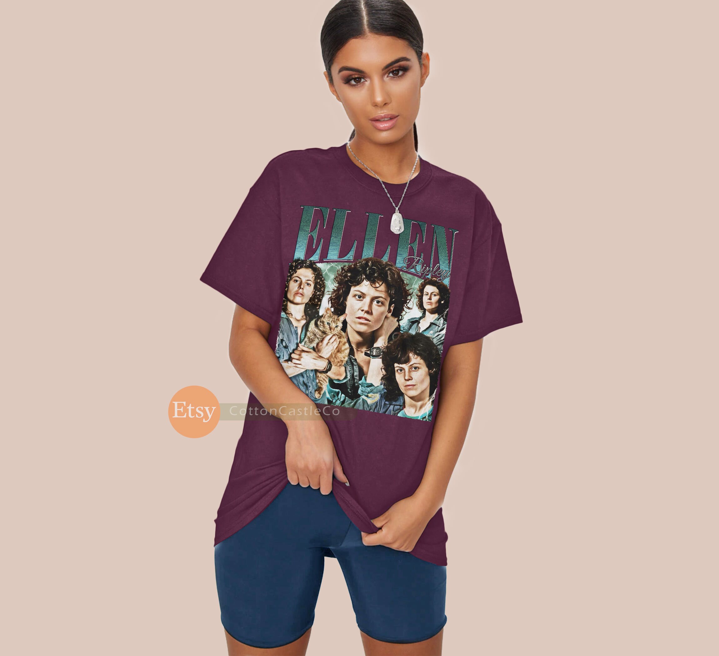 Ellen Ripley Shirt Alien Retro Tee 90s Rock Style Bootleg - Etsy
