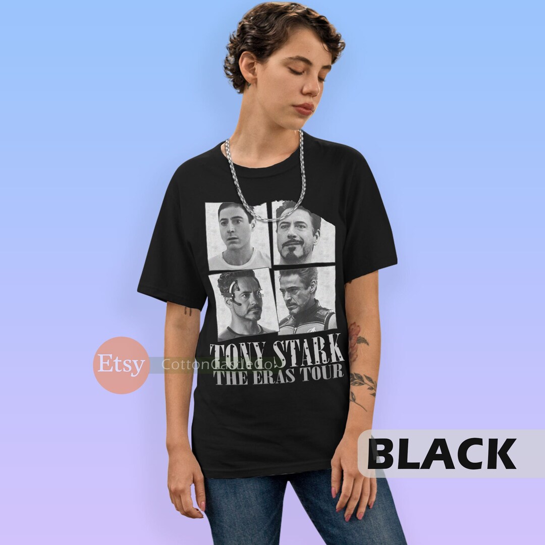 Tony Stark Shirt Iron Man Poster Tee Tour Concert Style Bootleg Dark T ...