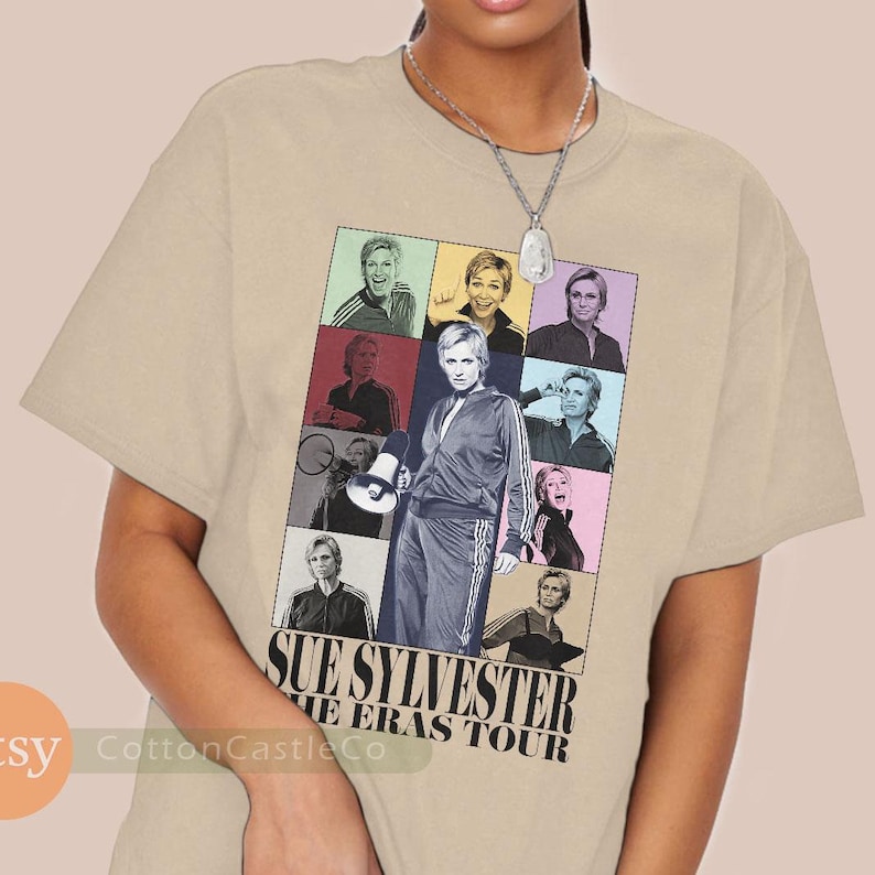 Sue Sylvester Shirt Funny Cool Fan Art Poster Tee 90s Concert Style T ...