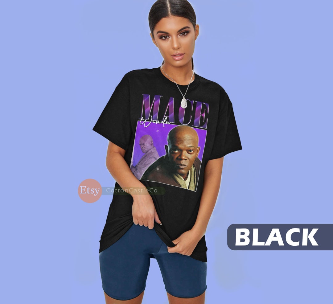 Mace Windu Shirt 90s Rock Style Tee Bootleg T-shirt 925 - Etsy