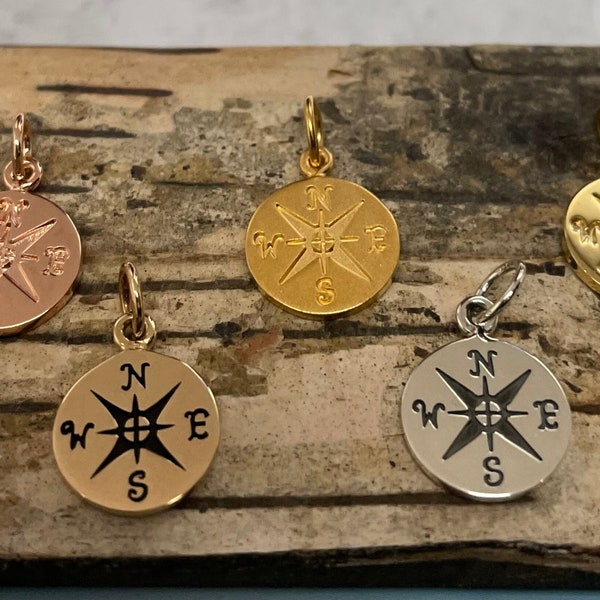 Compass Charm - Etsy