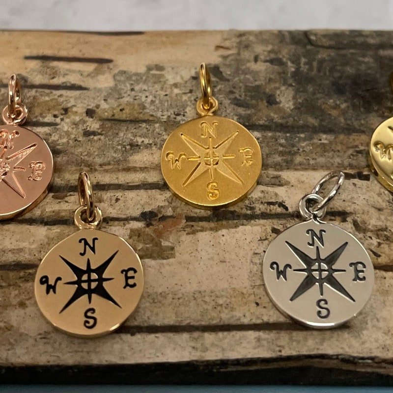 Compass Charm - Etsy