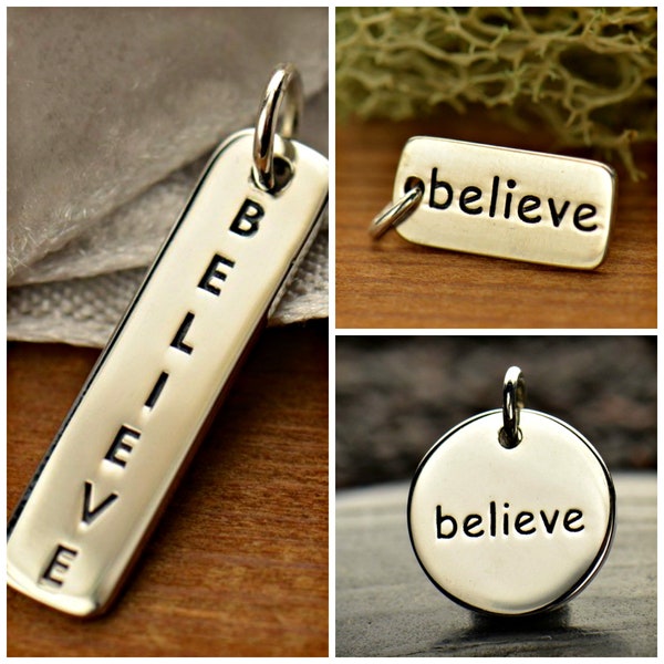 Believe Charm - Etsy