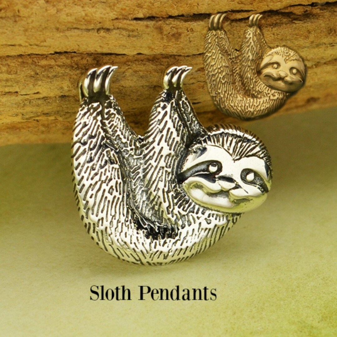 36% off Sunsloth Charm, Sterling Silver Sloth Charm, Natural Bronze ...