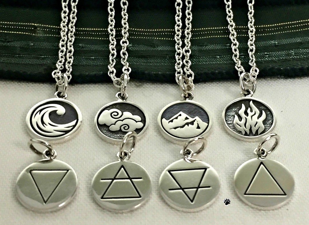 SAVE BIG -elemental Charm Necklaces, Earth, Air, Water, Fire, Elements ...