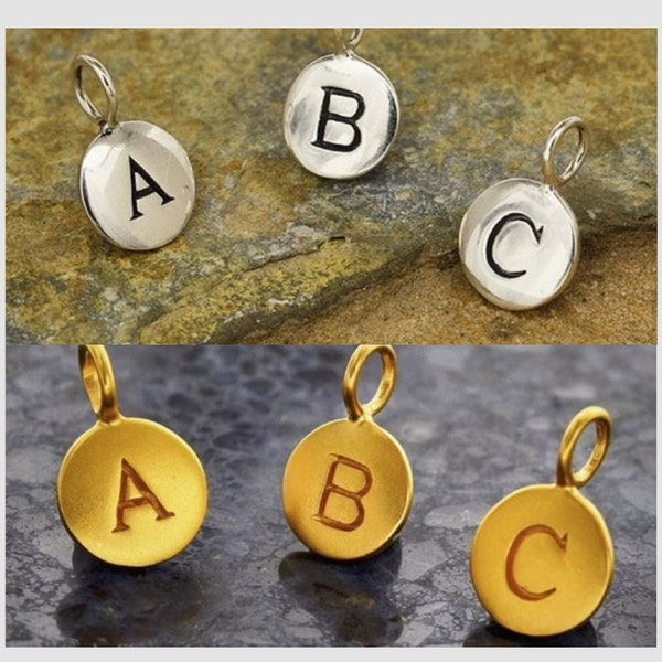 Initial Charm - Etsy