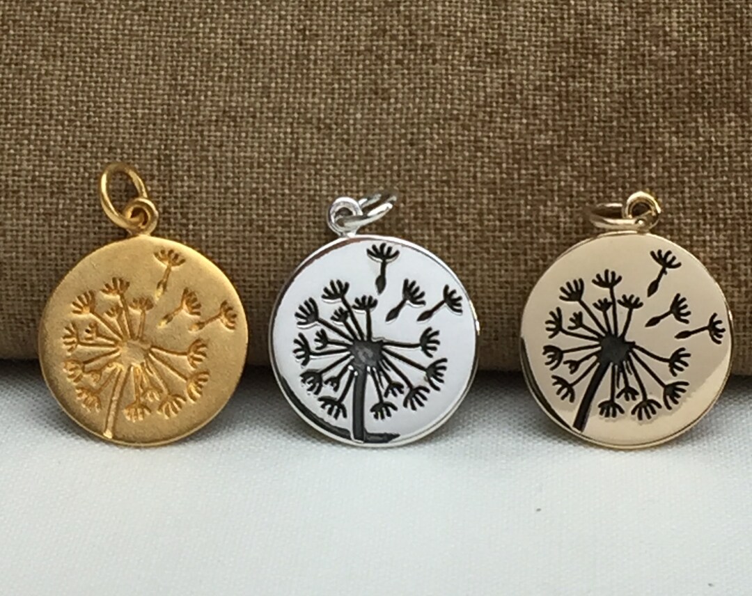SAVE BIG -dandelion Charms, Dandelion Pendant, Large Dandelion Charm ...