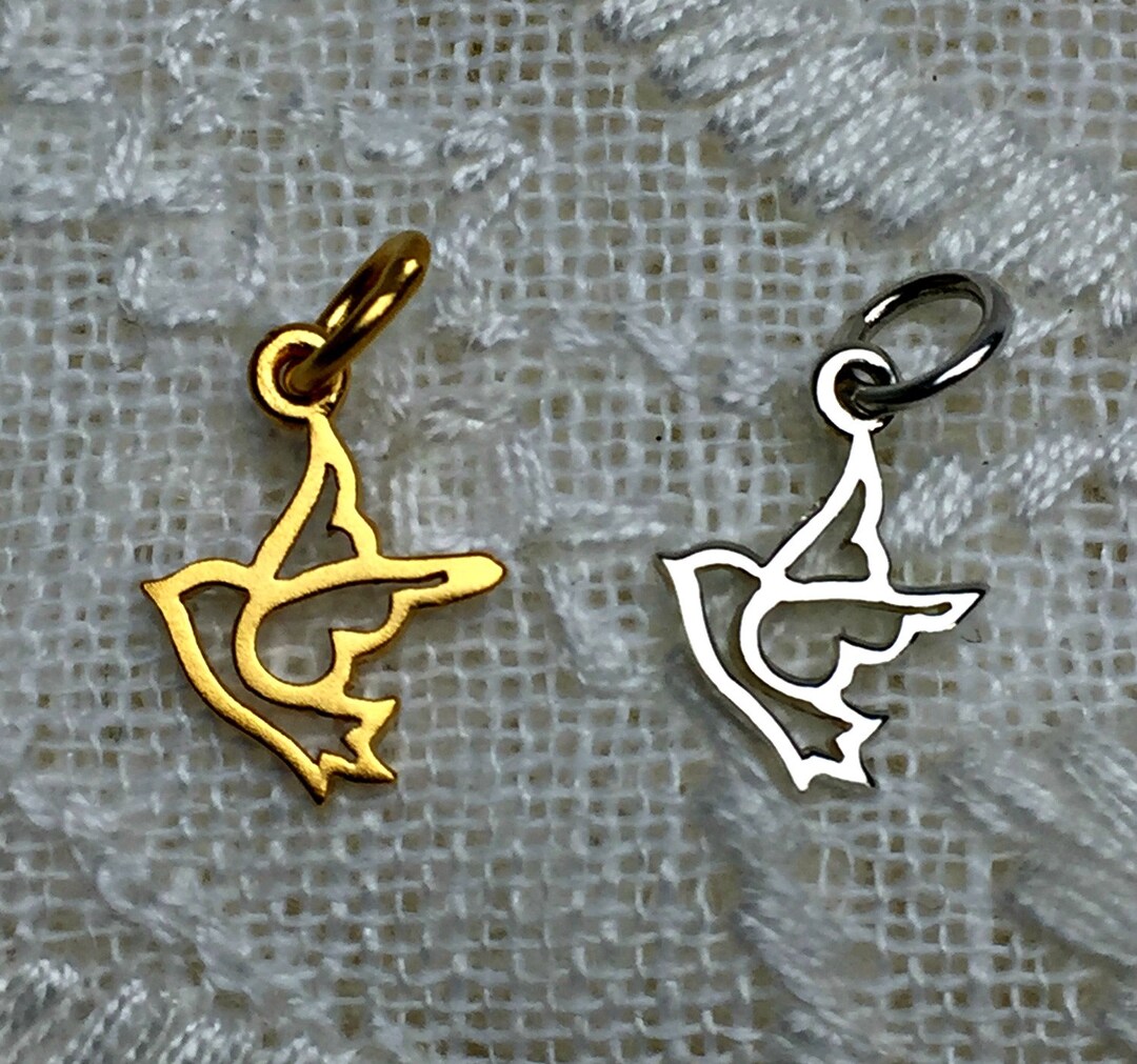 Animal/insect Charmstiny Peace Dove Bird Charm, Bird Charm, Dove Charm ...